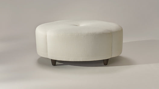 Opal Ottoman – Belgian Weave Linen Ivory | Chanintr x Co