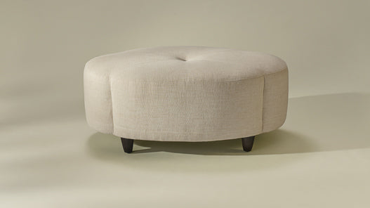 Opal Ottoman – Belgian Weave Linen Oatmeal | Chanintr x Co