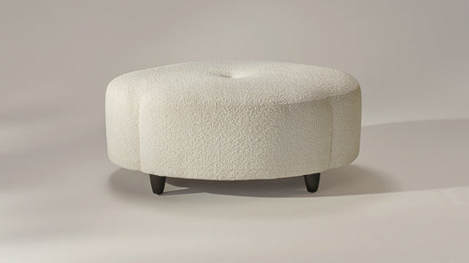 Opal Ottoman – Silken Bouclé Ivory | Chanintr x Co